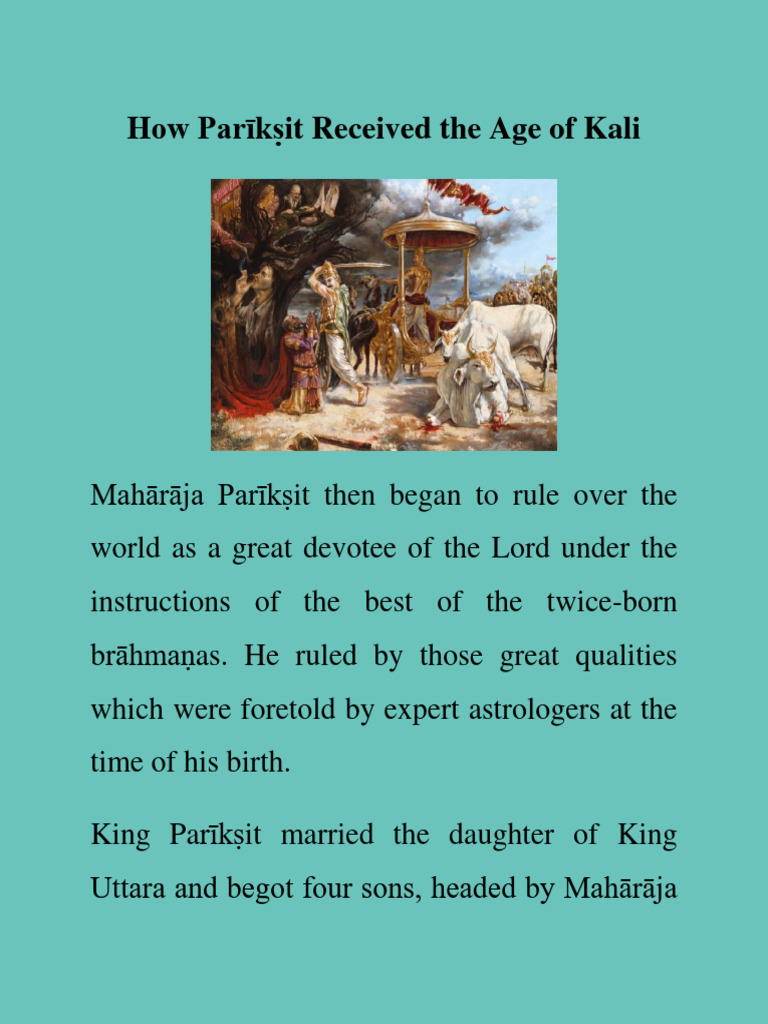 04 - How Pariksit Received The Age of Kali | Download Free PDF | Kali