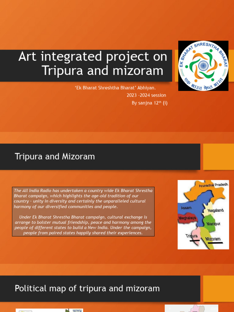 Art Integrated Project On Tripura and Mizoram: Ek Bharat Shreshtha ...