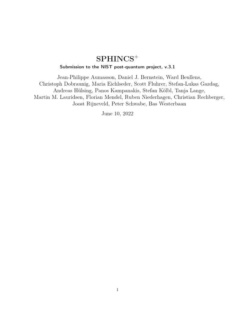 sphincs+-r3.1-specification | PDF | Integer (Computer Science ...