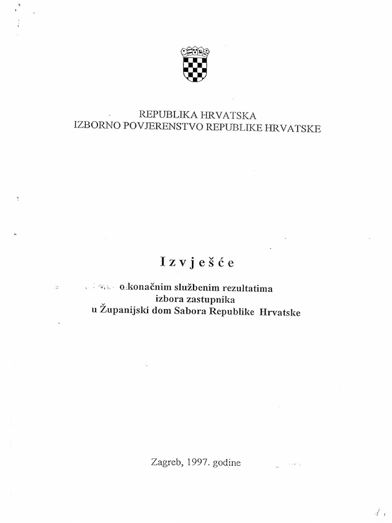 1997 3 Rezultati Sabor Zupanijski Dom | PDF