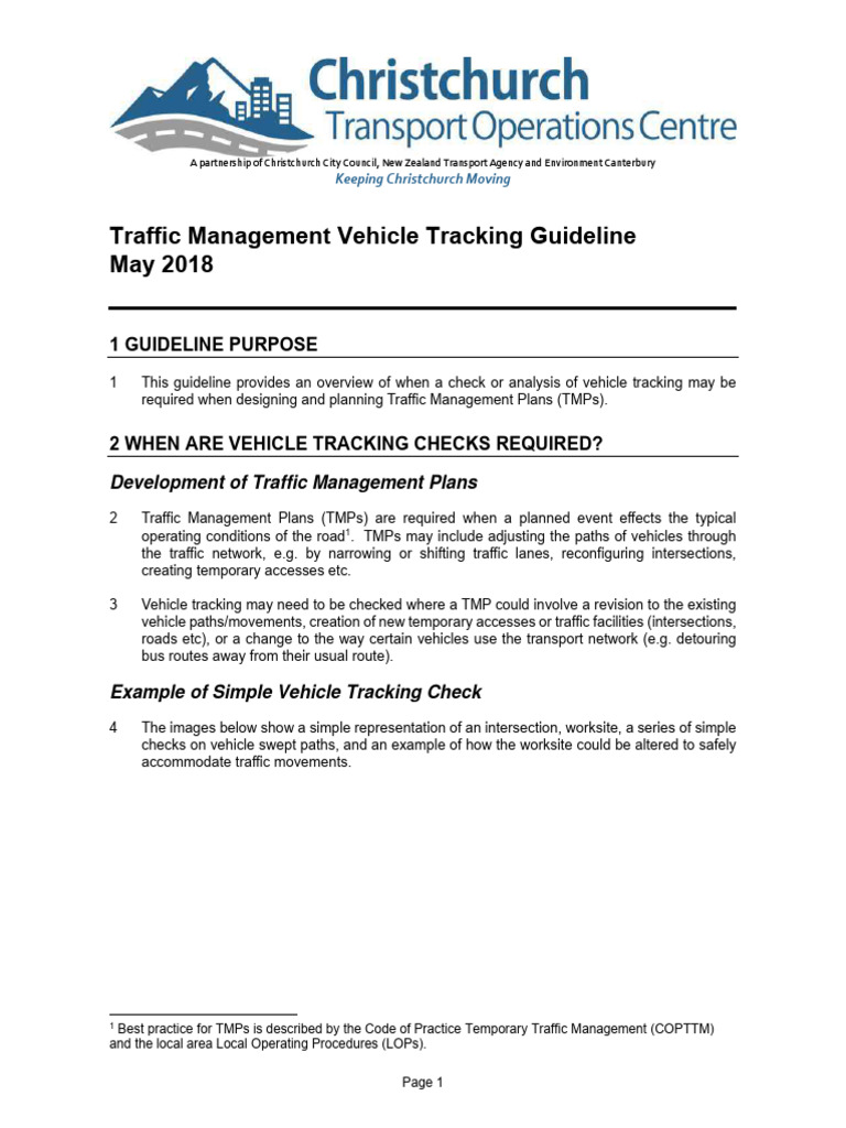 190124-Vehicle-Tracking-Guideline | PDF | Traffic | Intersection (Road)
