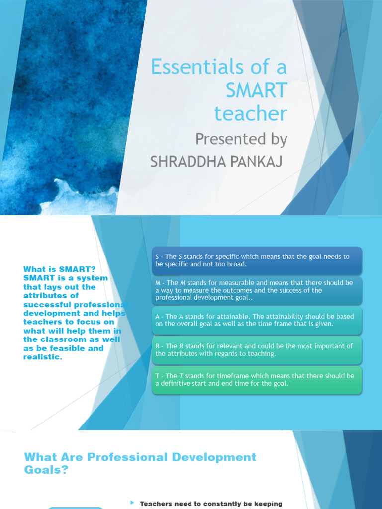 Session 1 Day 1 Essentials of A SMART Teacher | PDF | Teachers | Mentorship
