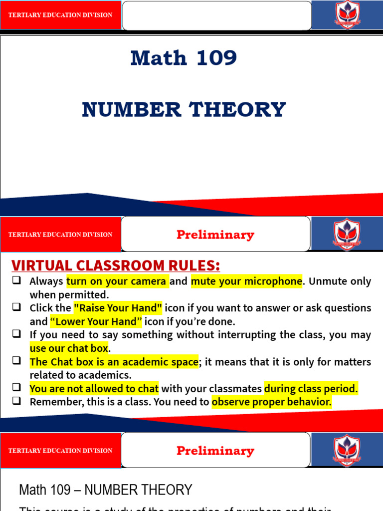 MATH 109-PPt Lesson 1.1 and 1.2 Divisibility | PDF