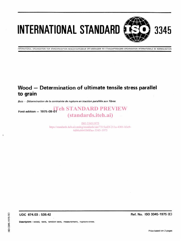 Iso 3345 1975 | Download Free PDF | Stress (Mechanics) | International ...