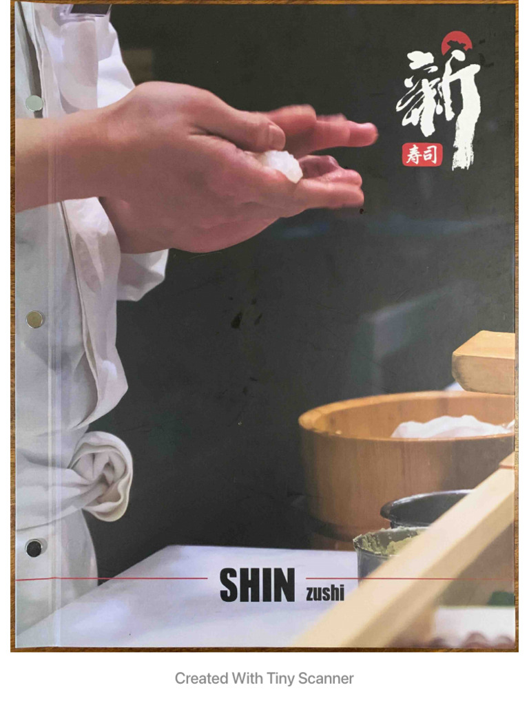 Shin Zushi (BJ) Menu | PDF