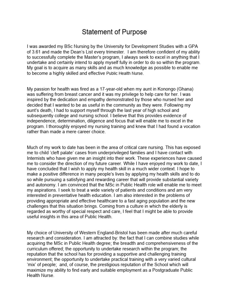 SOP. Public Health | PDF | Nursing | Public Health