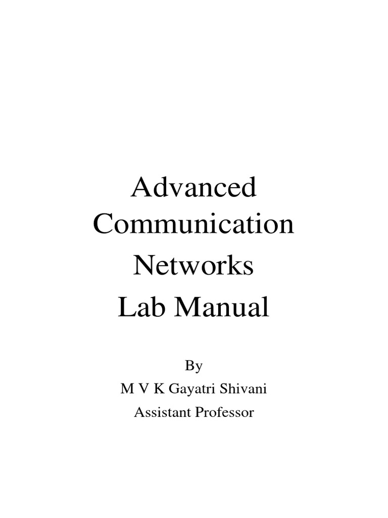 Advanced Communication Lab | PDF | Computers | Technology & Engineering
