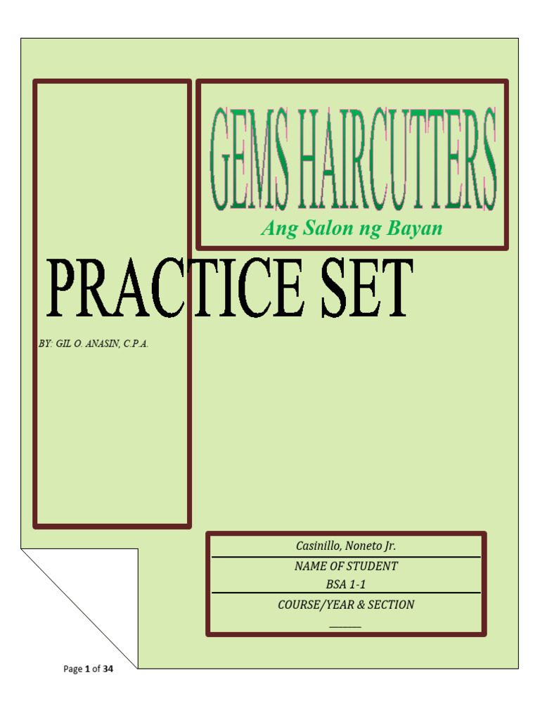 1 BSA WORKBOOK PS Service 3 | PDF | Debits And Credits | Financial ...