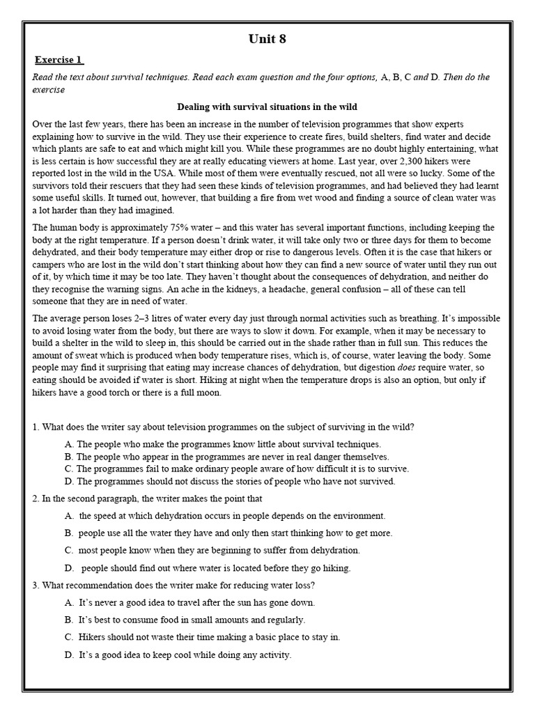 Unit 8 Reading Further | PDF