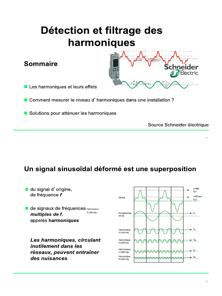 Détection Et Filtrage Des Harmoniques | PDF