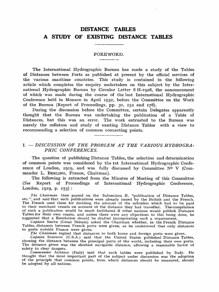 Study Distance Table | PDF