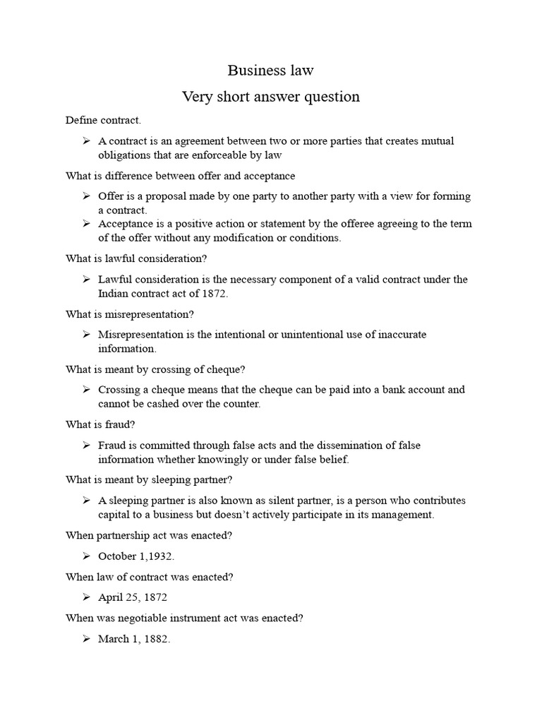 Business Law Solved Paper | PDF | Negotiable Instrument | Cheque