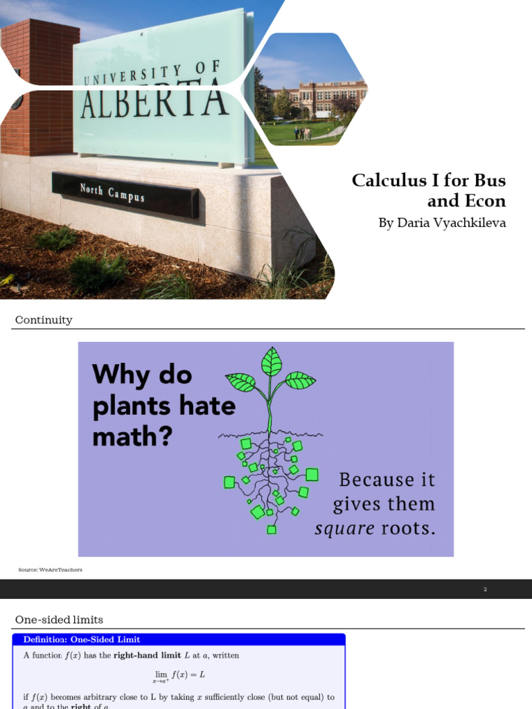 Module 1.2 Continuity - IVT | PDF | Function (Mathematics) | Algebra
