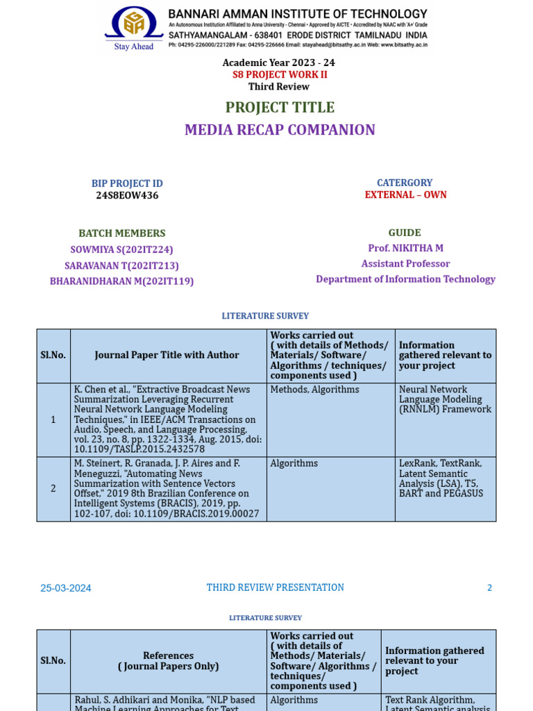 Format For Third Review | PDF | Usability | Computing