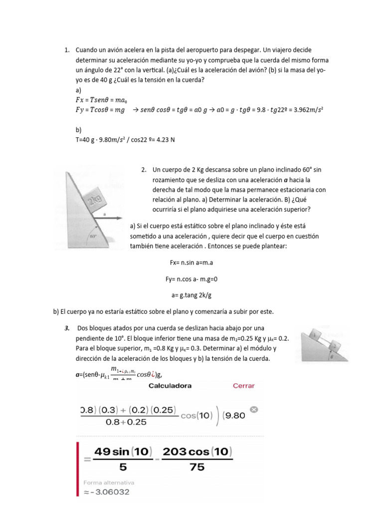 Tarea Fisica | PDF | Fricción | Fuerza