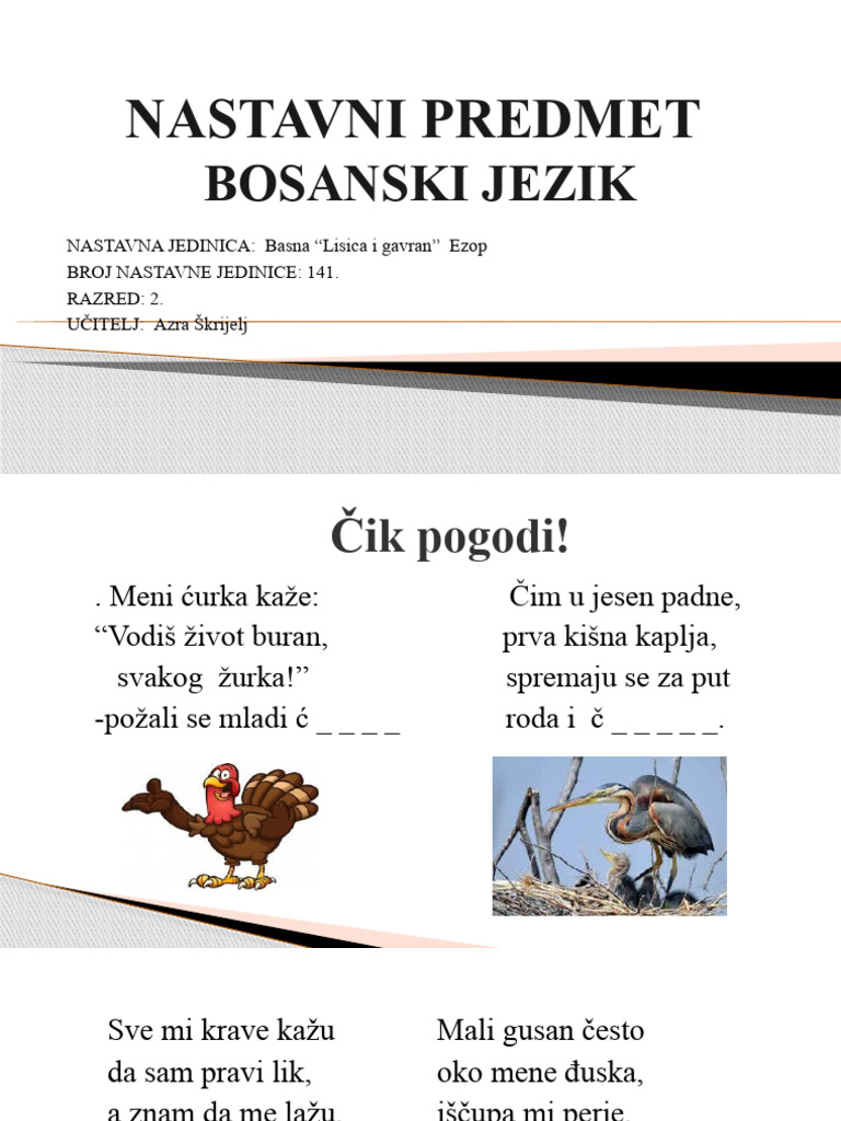 Lisica I Gavran | PDF