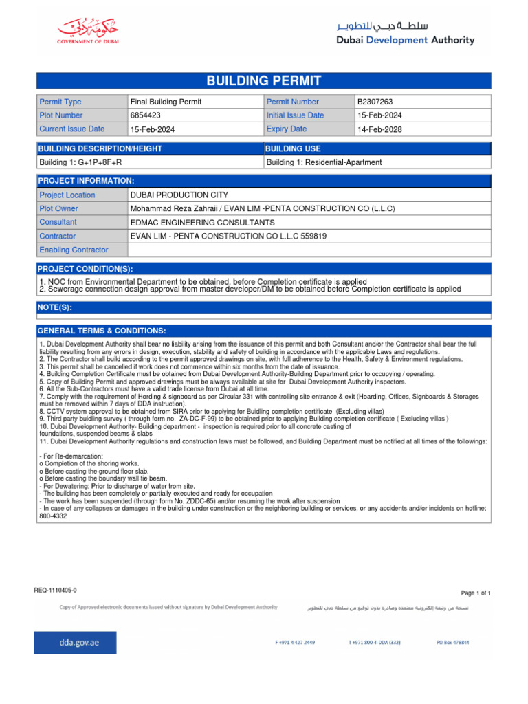 Building Permit | PDF