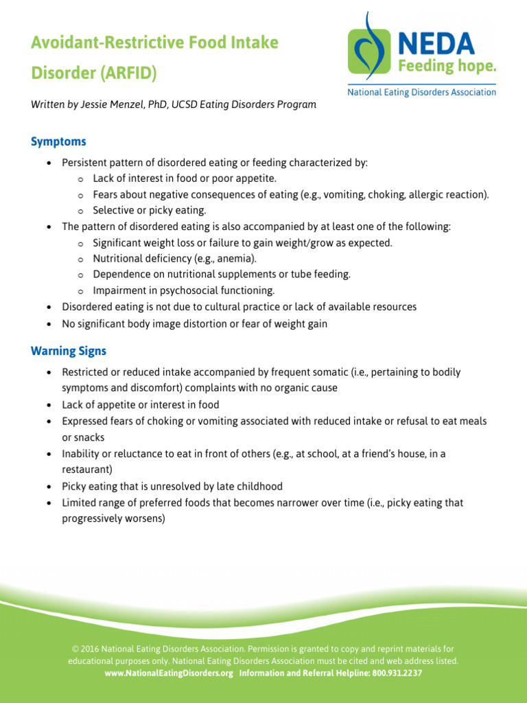 ARFID Fact Sheet | PDF