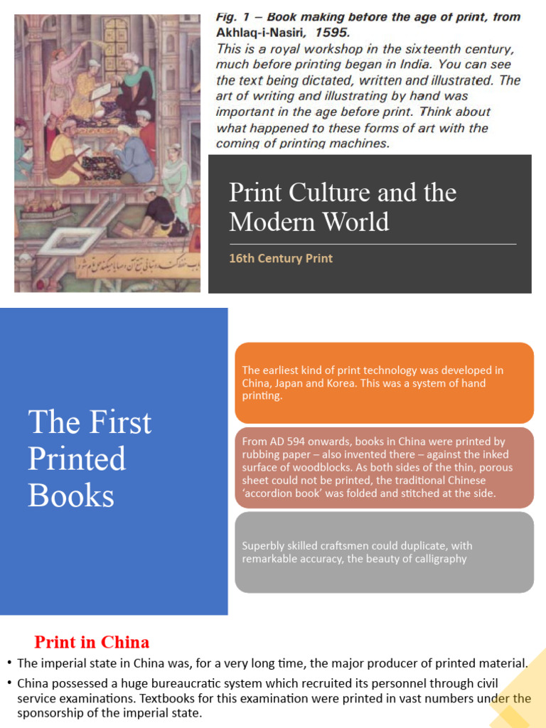 Evolution of Print Culture Worldwide | PDF | Books | Printing Press