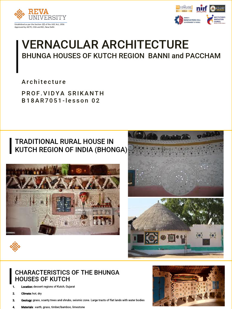 Bhunga Houses: Kutch Vernacular Design | PDF | Building Engineering ...
