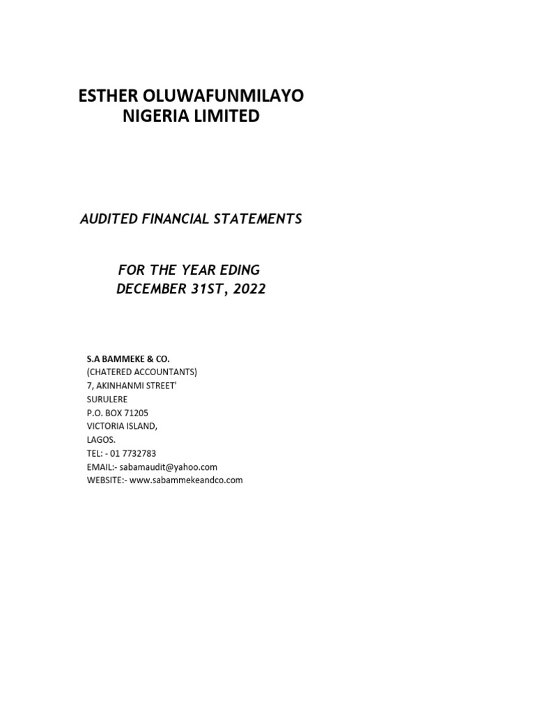 2022 Audited Financial Statements Summary | PDF | Business | Finance ...