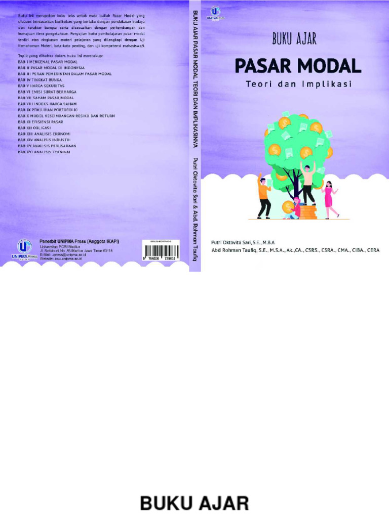 Buku Ajar Pasar Modal Teori Dan Implikasi | PDF | Seni | Bisnis