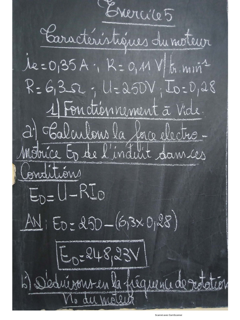Électrotechnique Exercice 5 MCC | PDF