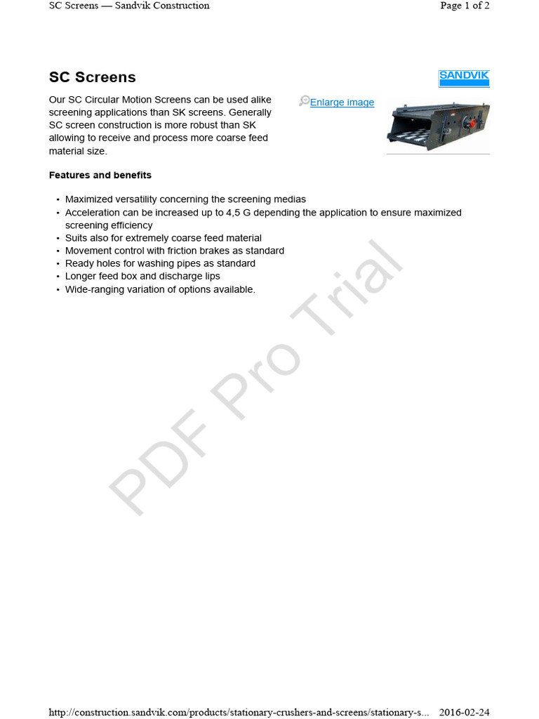 Sandvik stationary crushers Brochure | PDF