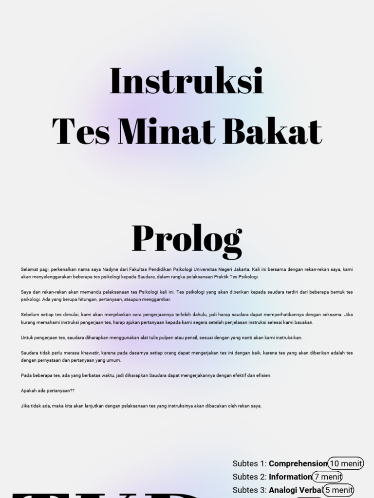 Instruksi TMB | PDF
