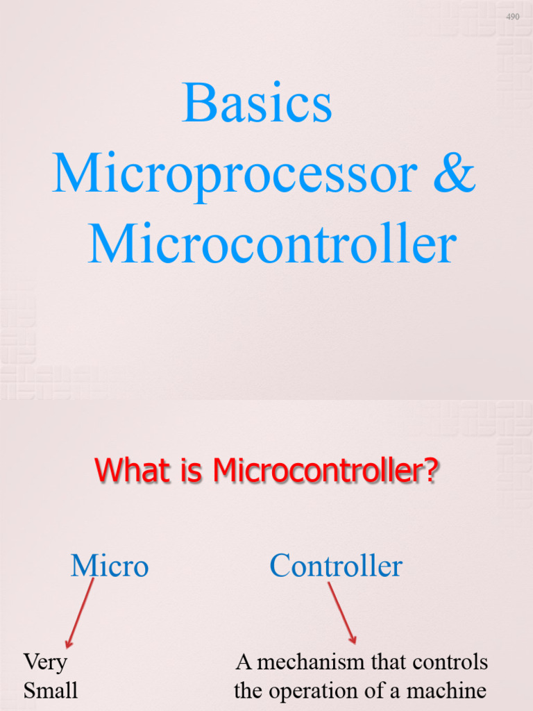 Microcontroller vs Microprocessor Basics | PDF | Microcontroller | Computer Engineering
