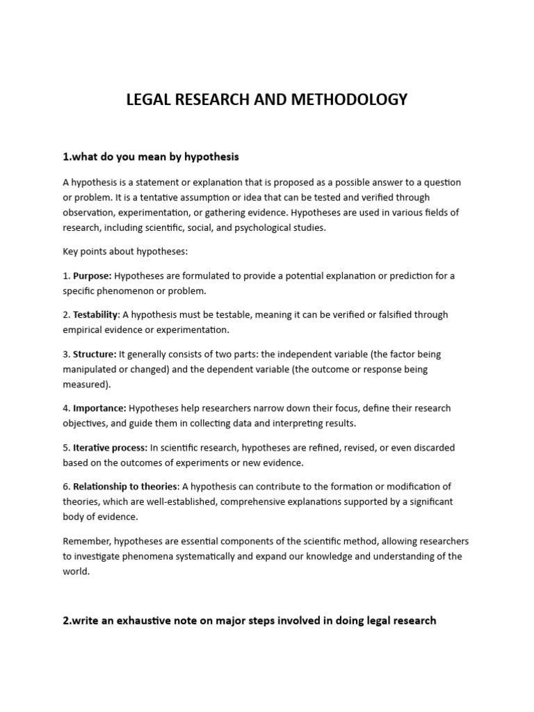 Sem 2 Legal Research and Methodology | PDF | Career & Growth
