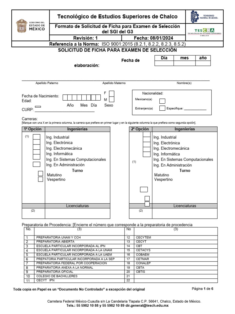Solicitud de Pre-Registro | PDF