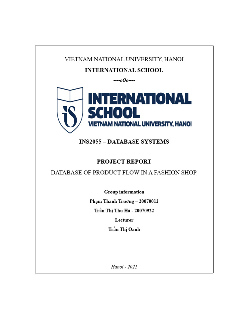 Project Report | PDF | Relational Database | Databases Project Report | PDF | Relational Database | Databases