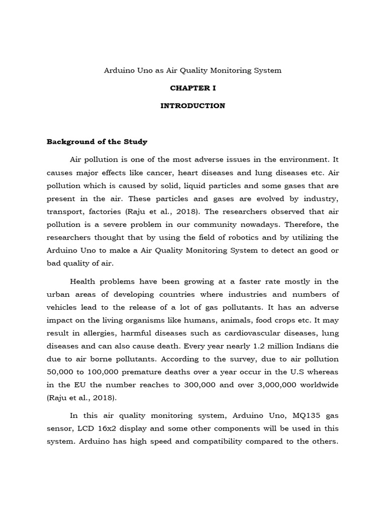 Arduino Uno As Air Quality Monitoring System Pdf Air Pollution Atmosphere Of Earth