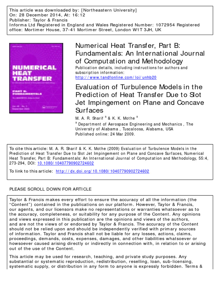 Turbulent Models | PDF | Turbulence | Reynolds Number