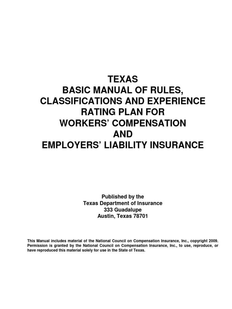 WC Manual | PDF | Insurance | Workers' Compensation