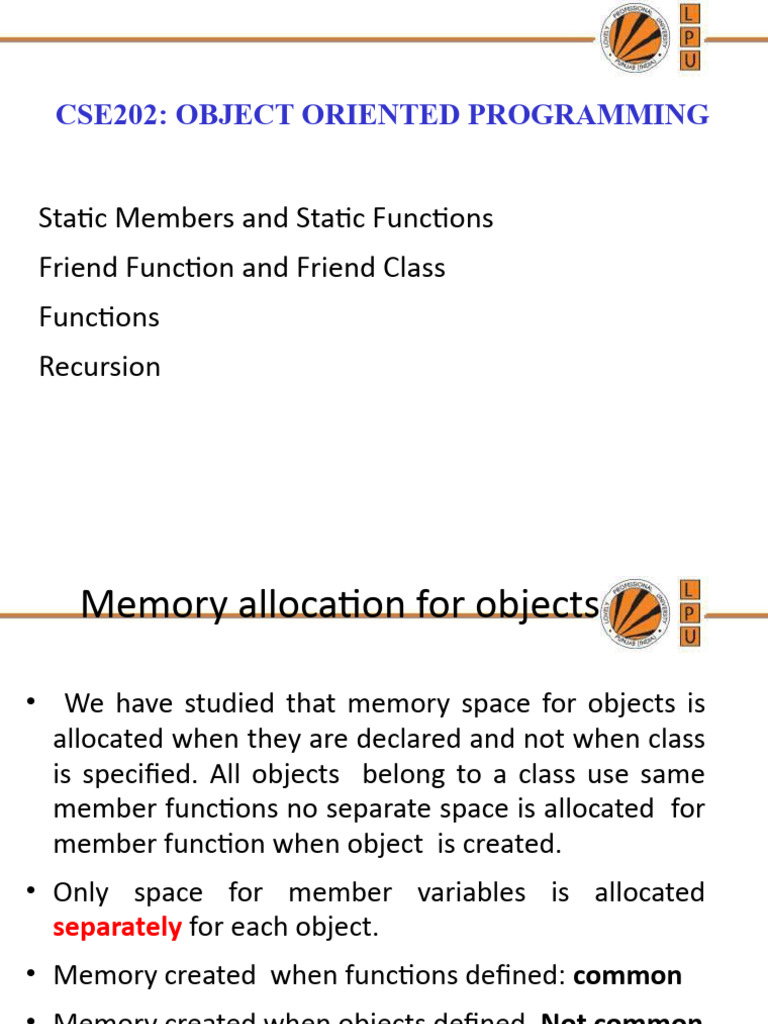 Lecture 6-7-8 | PDF | Class (Computer Programming) | Variable (Computer Science)