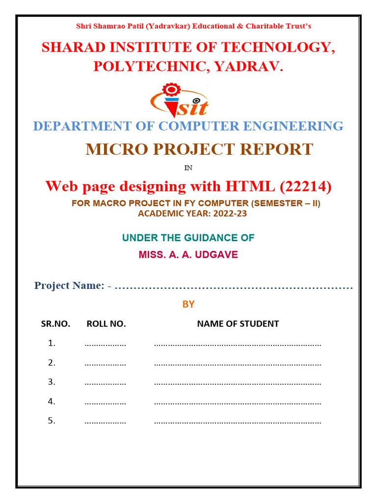 First PAGES of SIT Institute | PDF | World Wide Web | Internet & Web