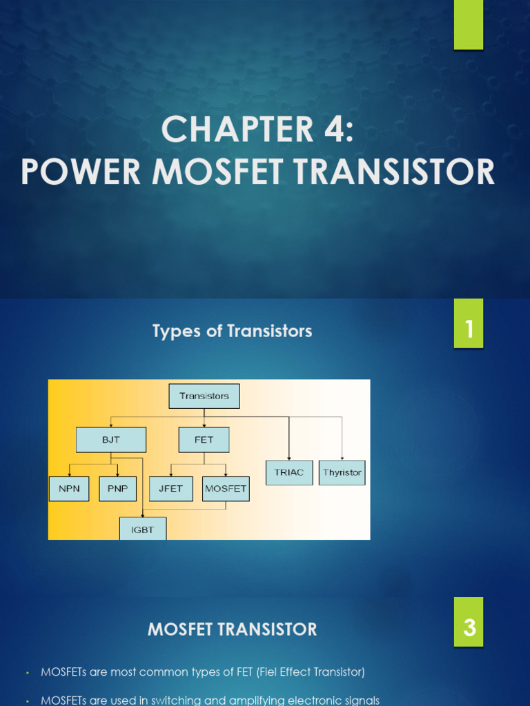 Chapter 4 (Mosfet Transistor) | PDF | Field Effect Transistor | Mosfet