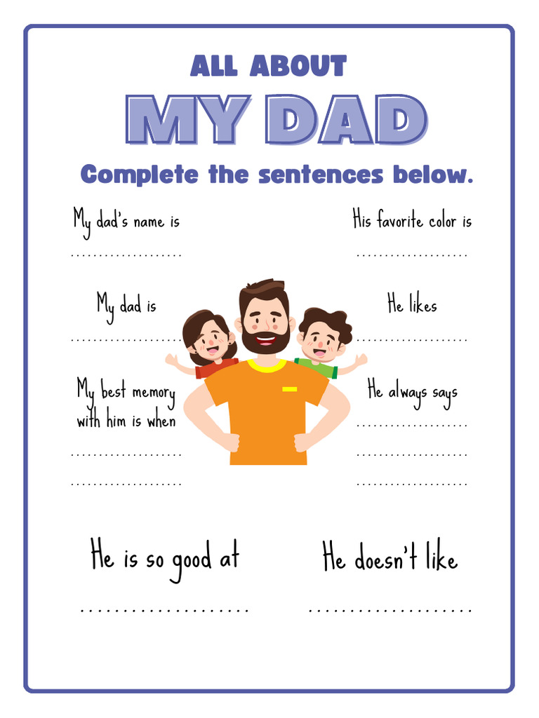 7 Father - S Day Worksheets | PDF