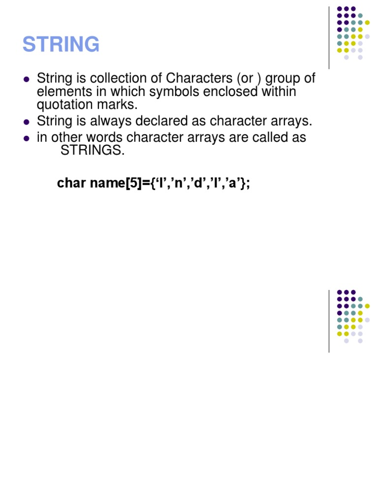 Lect Strings | PDF | String (Computer Science) | C (Programming Language) Lect Strings | PDF | String (Computer Science) | C (Programming Language)