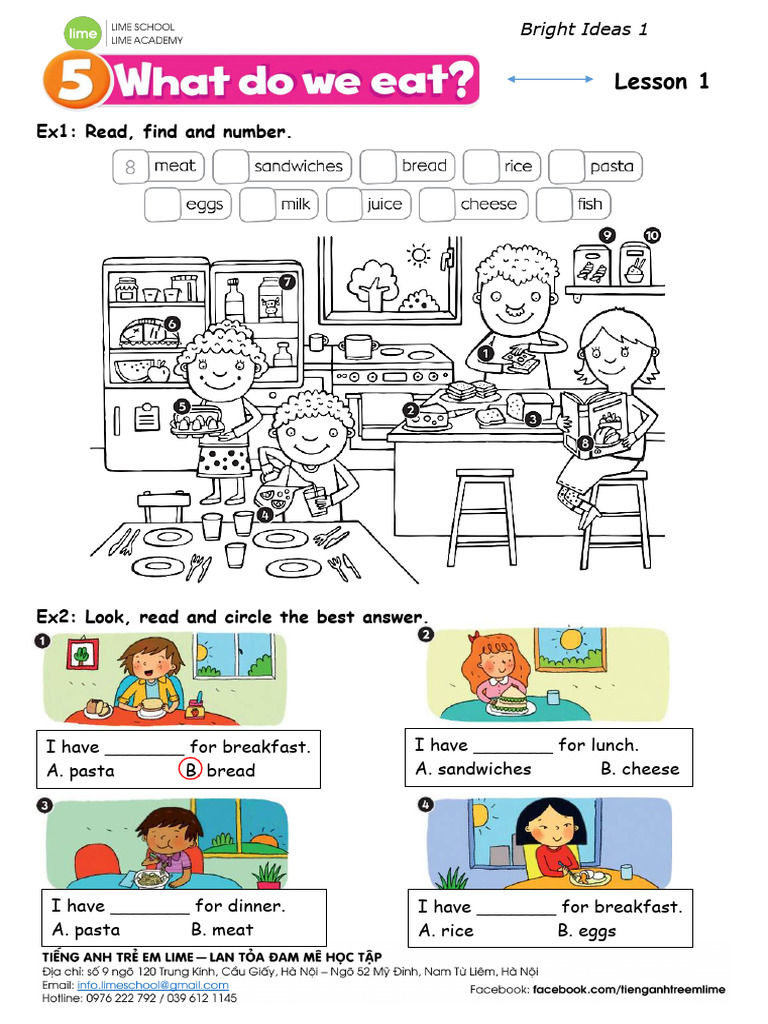 Breakfast and Meal Vocabulary Exercises | PDF