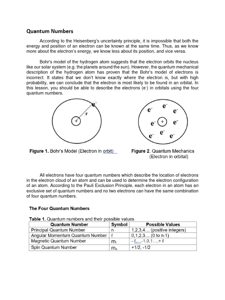 Quantum-Numbers-GENCHEM1-Q2 | PDF | Atomic Orbital | Electron