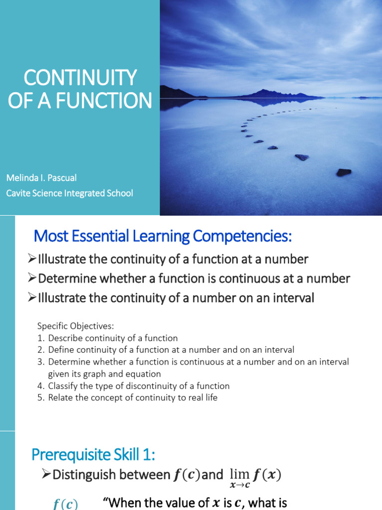 Continuity of A Function 2 | PDF | Function (Mathematics) | Continuous Function