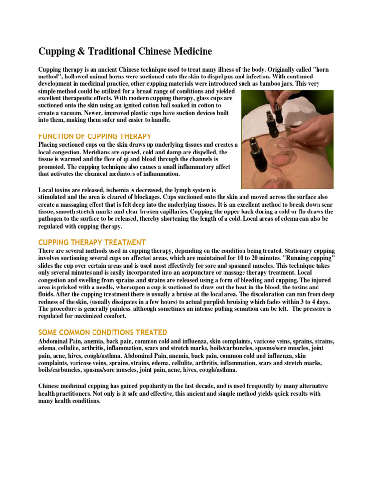Cupping and TCM | PDF | Edema | Clinical Medicine