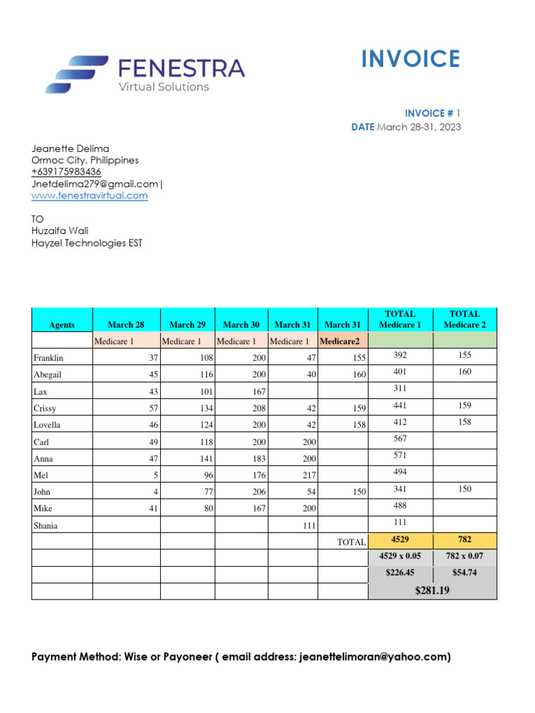 Hayzel Technologies Invoice#1 | PDF | Payments | Banking