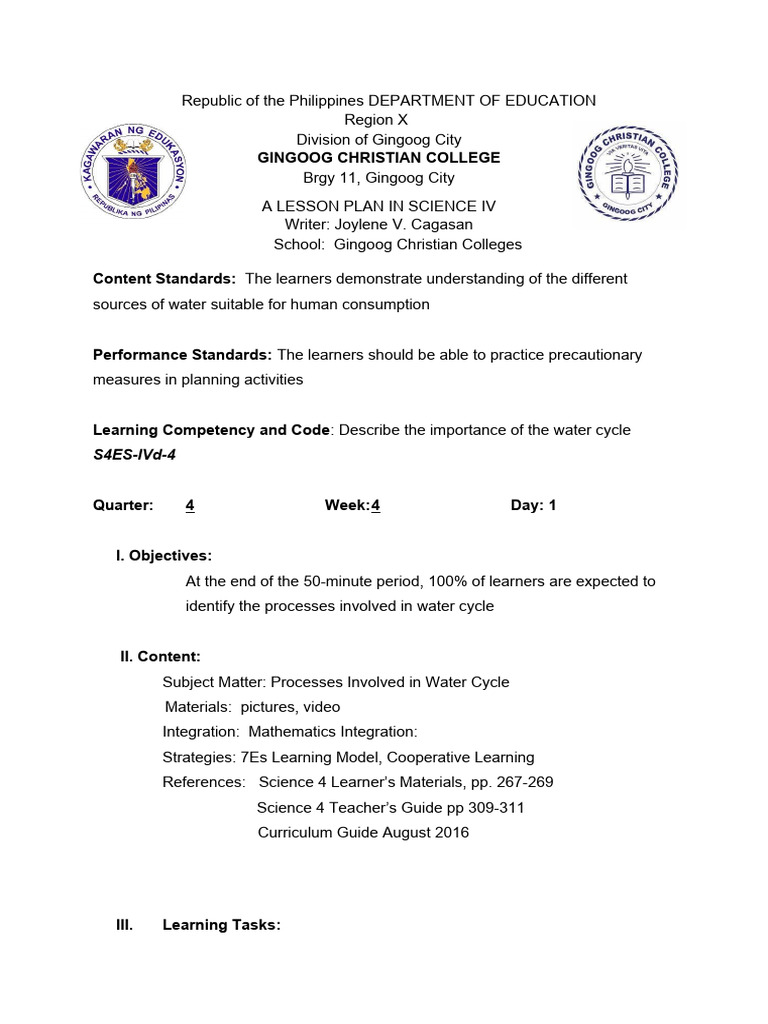 SCIENCE G4 Q4 Water Cycle | PDF | Water | Ice