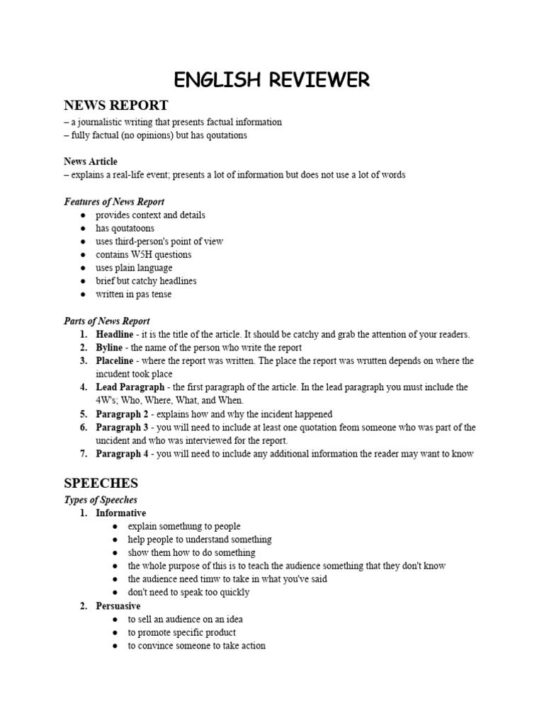 English-Reviewer Grade 10 | PDF | Plot (Narrative) | Human Communication