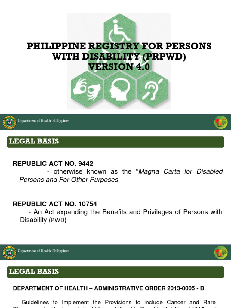 Prpwd Version 4 Overview 2023 1 | PDF | Disability | Identity Document
