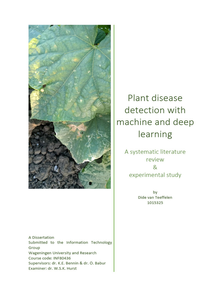 Plant Disease Detection With Machine and Deep Lea-Groen Kennisnet 634493 | PDF | Machine ...
